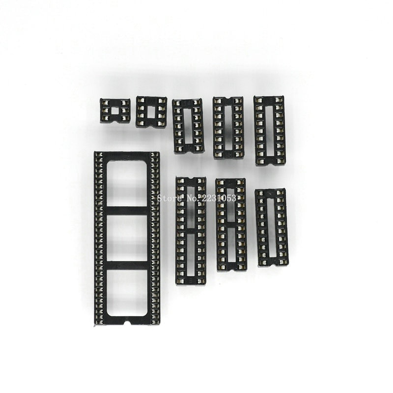 10pcs IC Seat 6 8 14 16 18 20 24 28 40 pin 2.54 mm Pin Pitch MCU Socket ...