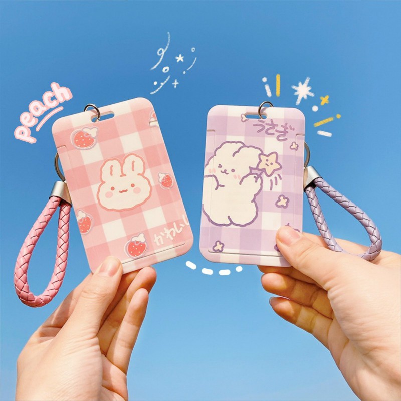 INS Korean Card Holder Cute Cartoon ID Cards Set Bus Card Sets Plastic ...