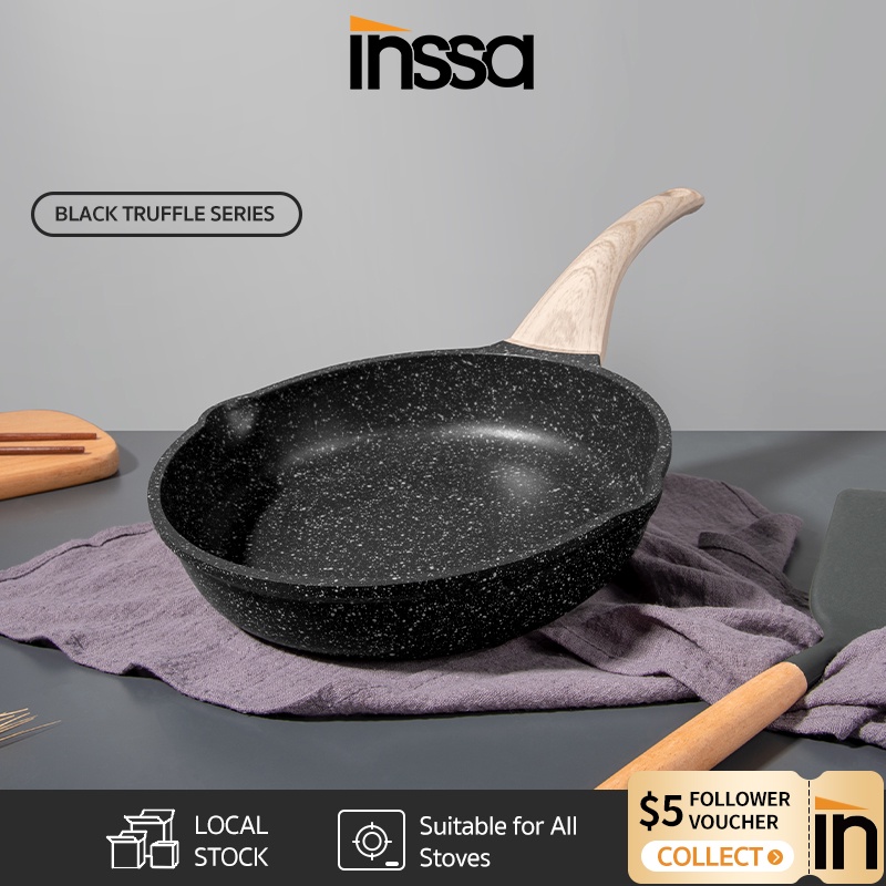 Inssa 7PCS Maifan Stone Non Stick Coating Cookware Sets 24cm Fry Pan ...