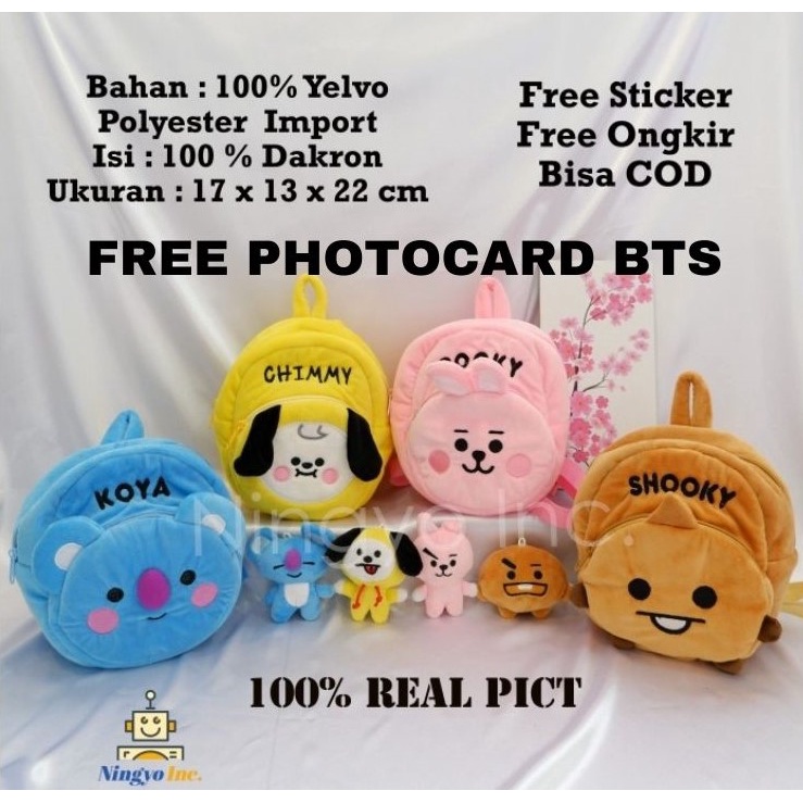 BT CHIMMY TATA KOYA CHARACTER DOLL BACKPACK FOR GIRLS KINDERGARTEN ...