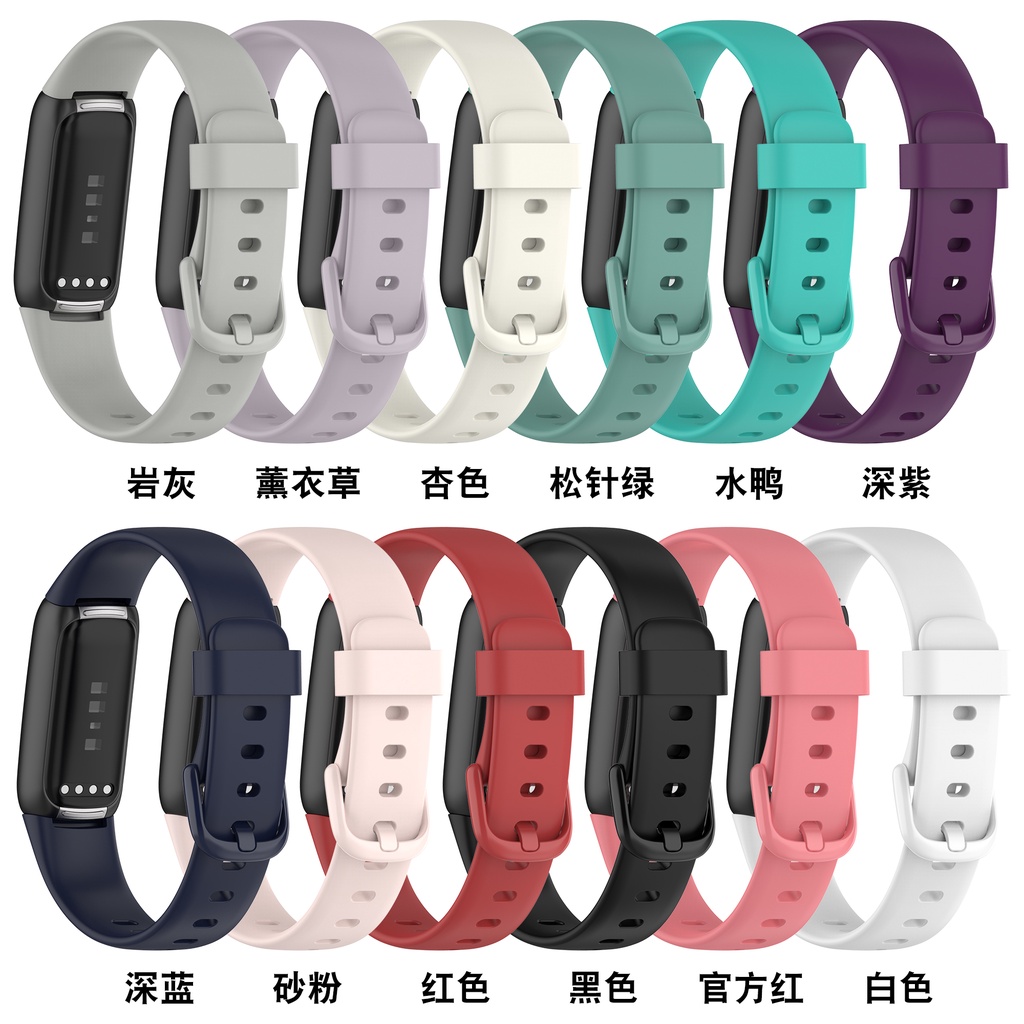 For Fitbit luxe strap 2021 new silicone soft smart watch band colorful ...
