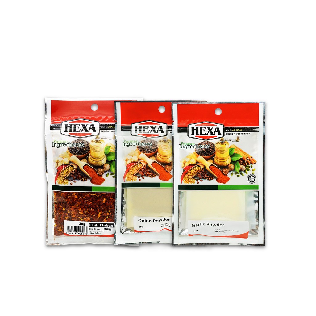 PUTIH Hexa HALAL Garlic Powder Onion Powder Chili Flakes Garlic Powder ...