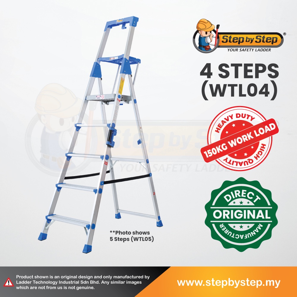 High Quality Aluminium Ladder 4 Steps Platform Ladder Working Tray ...