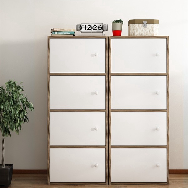 wooden storage cabinet Kabinet simpanan loker kayu simple bookshelf ...