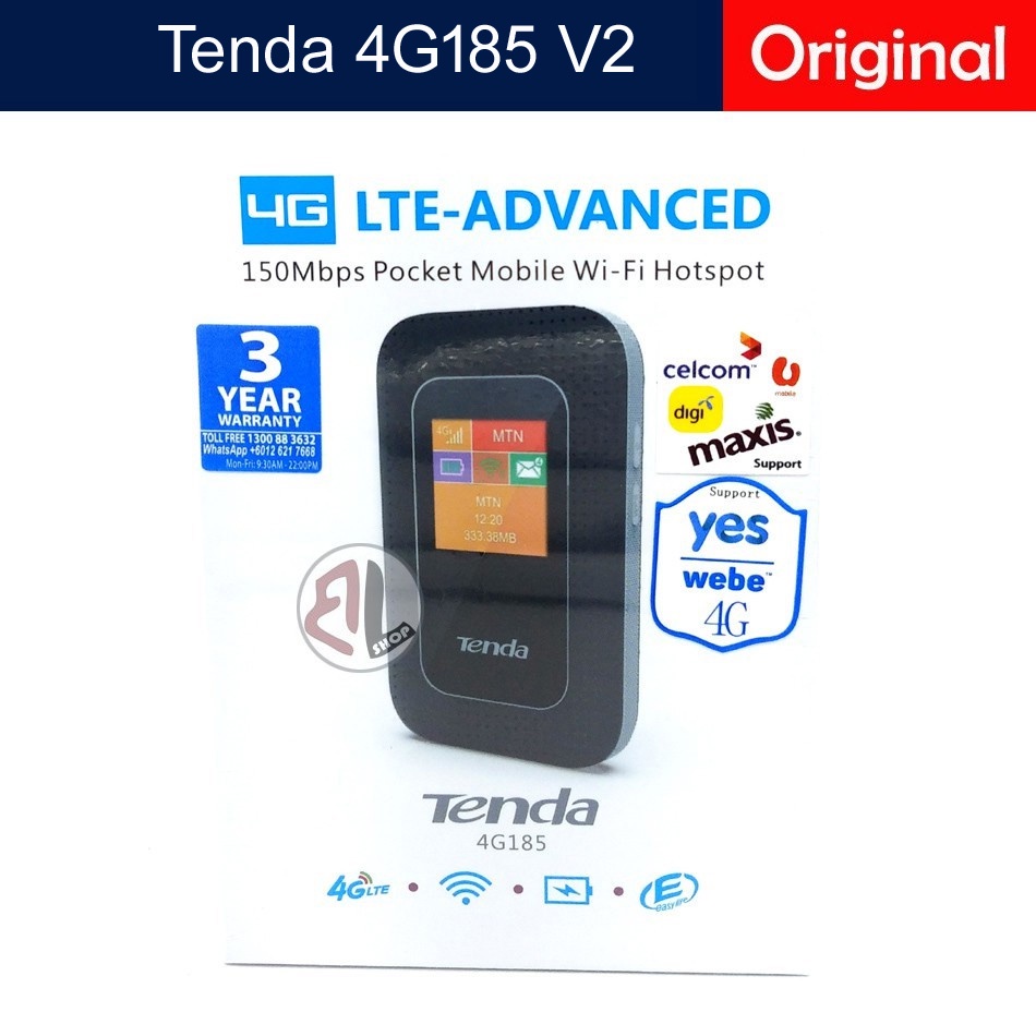 Official Tenda 4G185 V2 Mobile Wi-Fi is a high-speed packet access ...