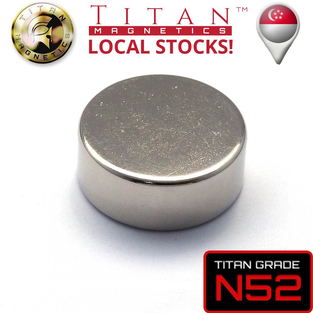 Disc Neodymium Magnet 25mm dia x 10mm N52 1pcs, Titan Magnetics Grade ...