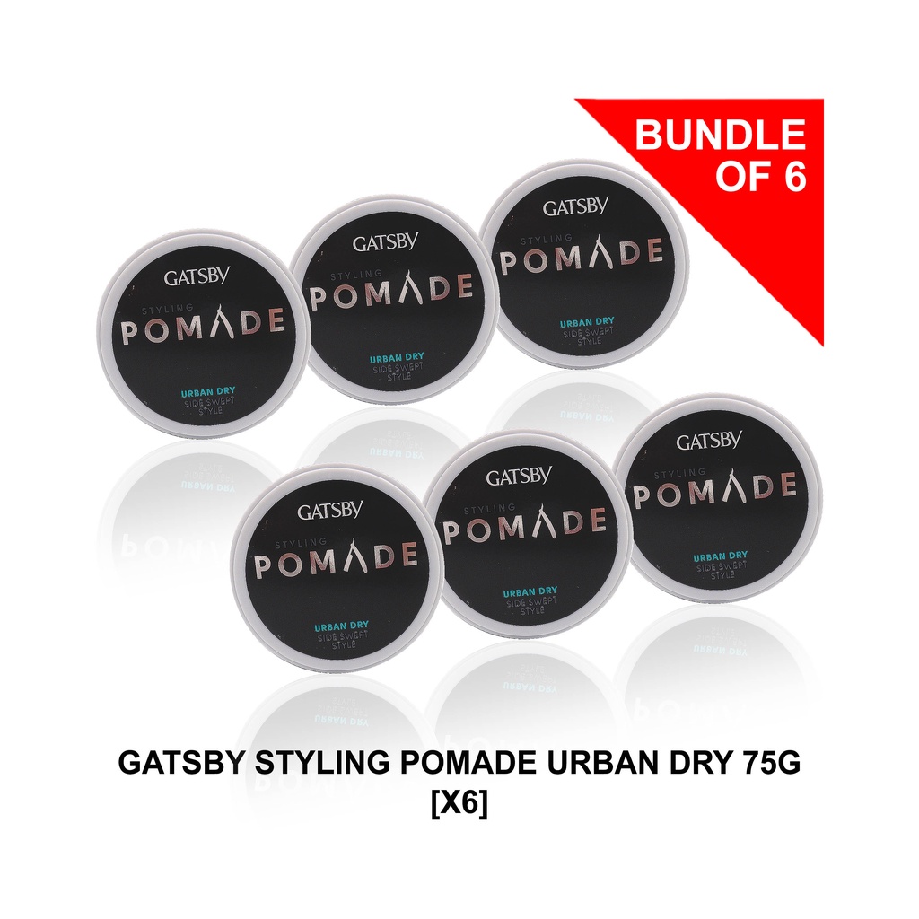 [Bundle Of 6] Gatsby Styling Pomade Urban Dry 75G | Shopee Singapore