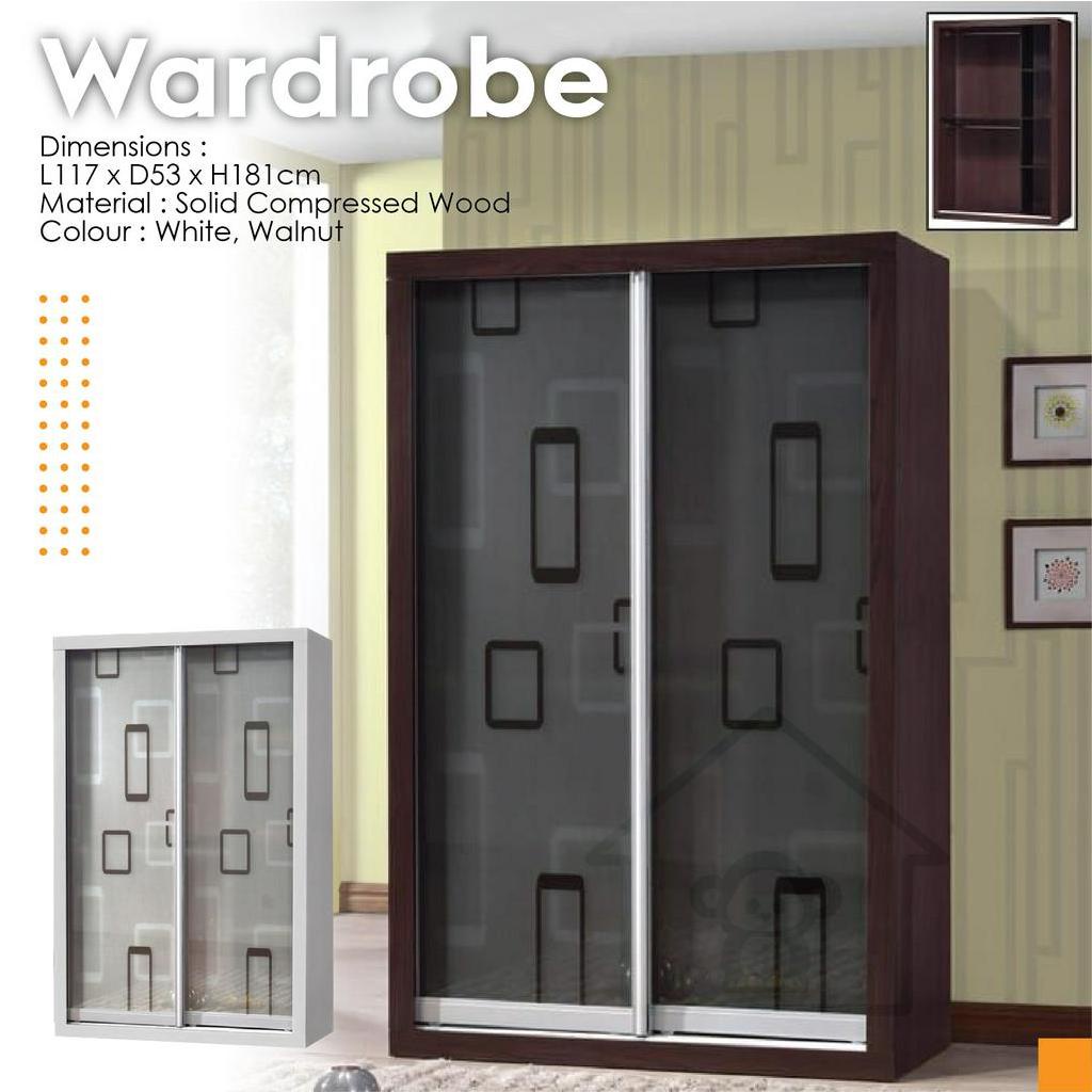 WARDROBE SLIDING DOOR / CLOTHES STORAGE CABINET STYLISH DESIGN/CUPBOARD ...