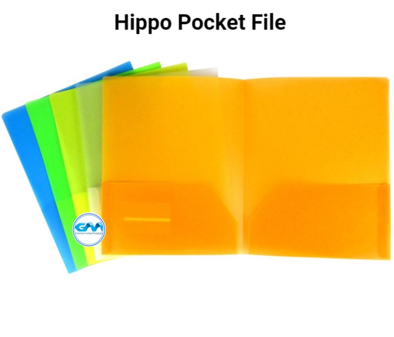HIPPO A4 Plastic Pocket Folder FI258 | Pocket File | Two Pocket Folders ...