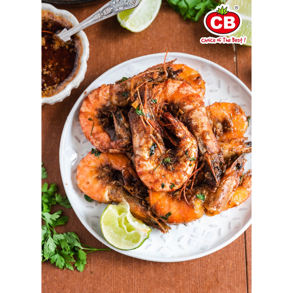 CB Frozen 21/25 Live Cooked Tiger Prawn Hoso [L Size] (1Kg) / CB Frozen ...