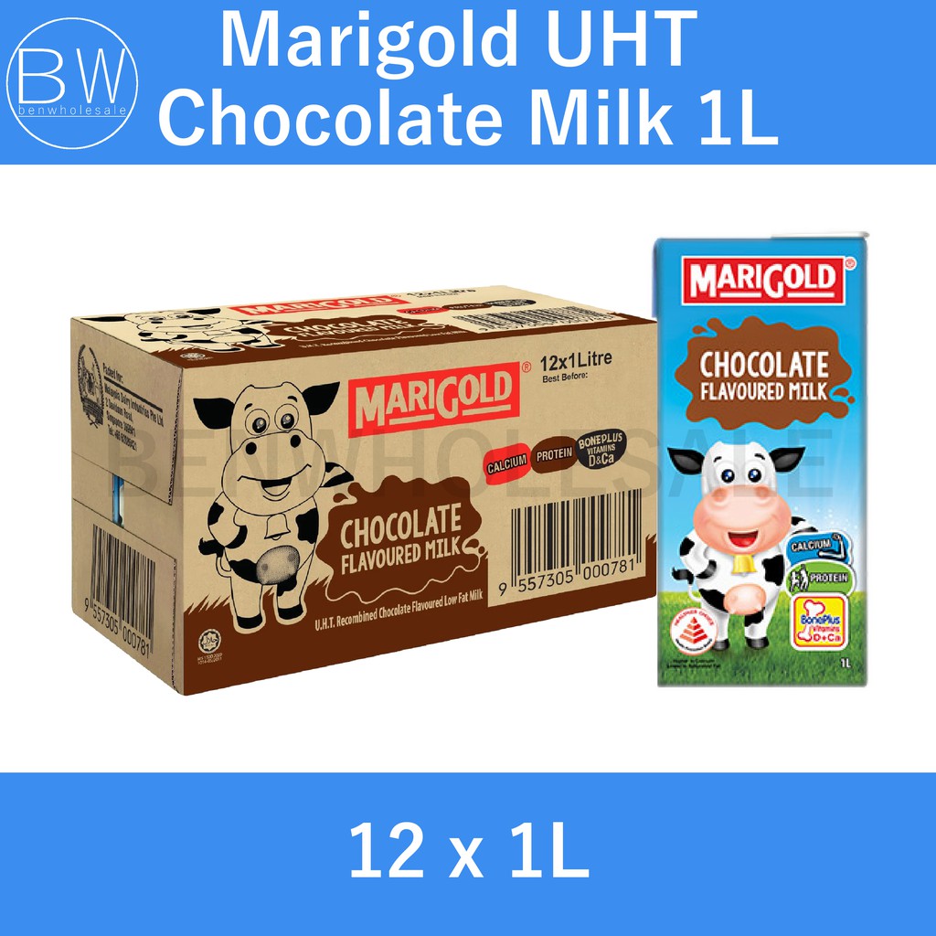 Marigold UHT Chocolate Milk (12 x 1L) | Shopee Singapore