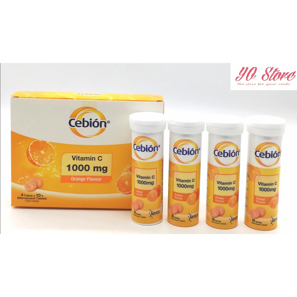 Cebion Vitamin C 1000mg Effervescent Tablet (10's x 4) | Shopee Singapore