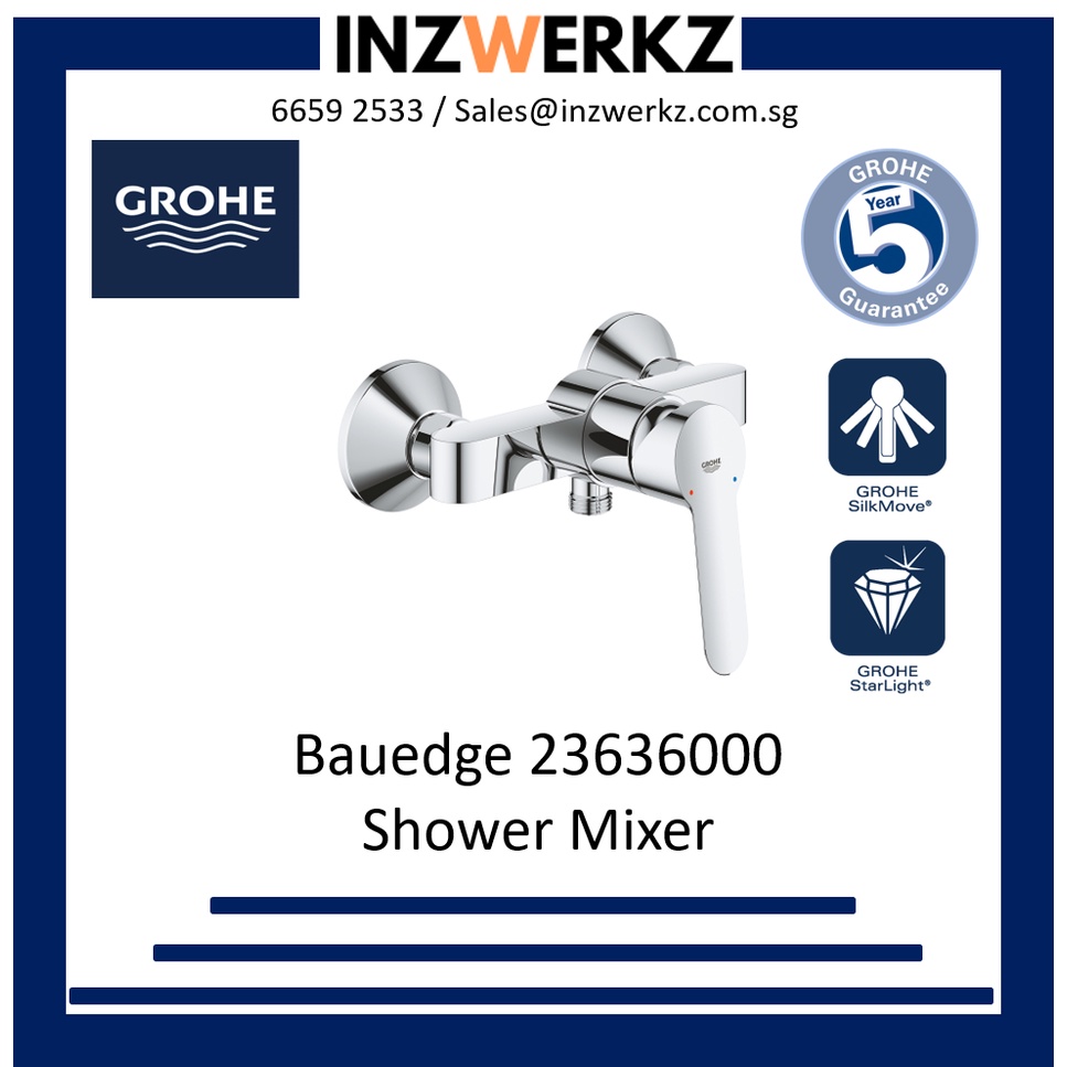 Grohe 23636000 BauEdge Shower Mixer | Shopee Singapore