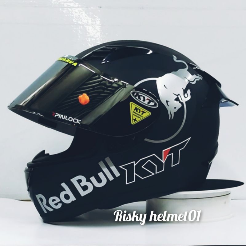 Full face helmet KYT R10 Black Doff handsome Red Bull package | Shopee ...