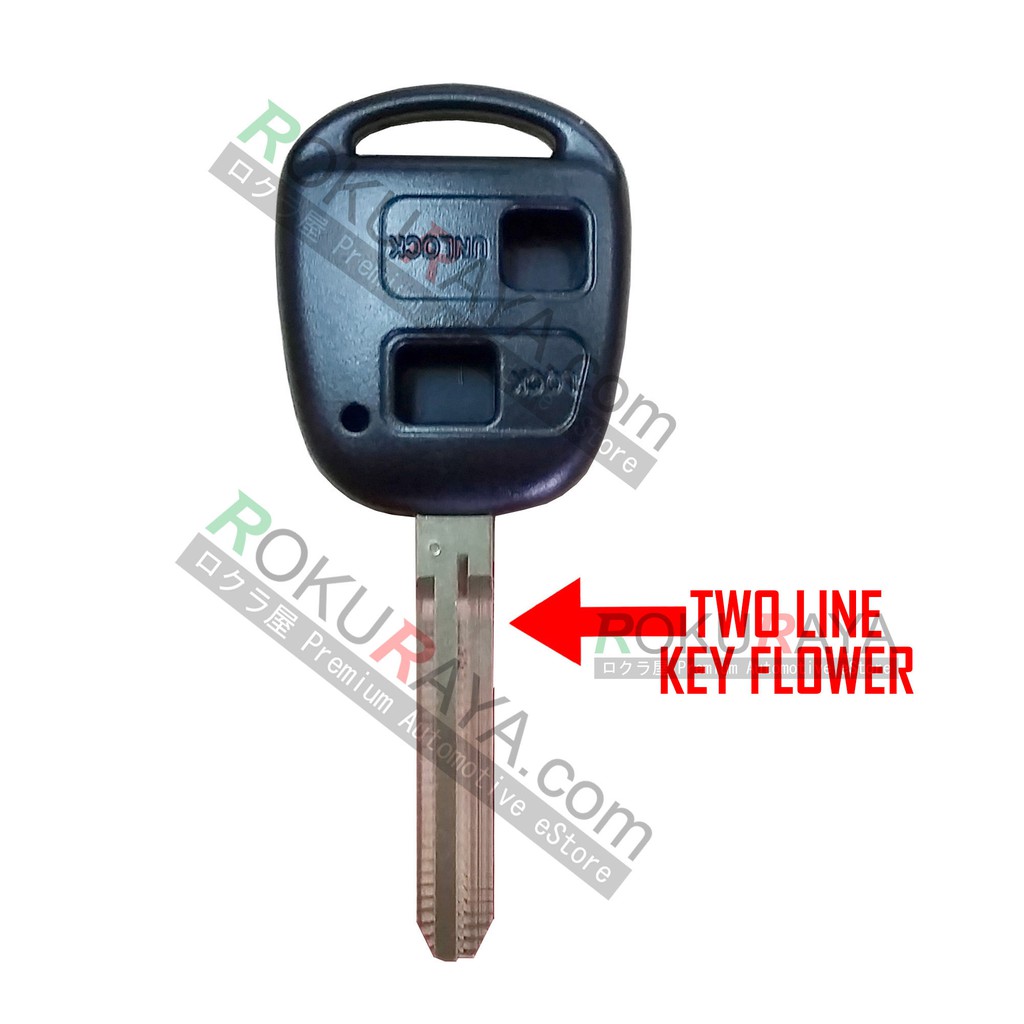 Toyota Harrier Camry Estima Alphard Alarm (2 Button) With Key & Casing ...