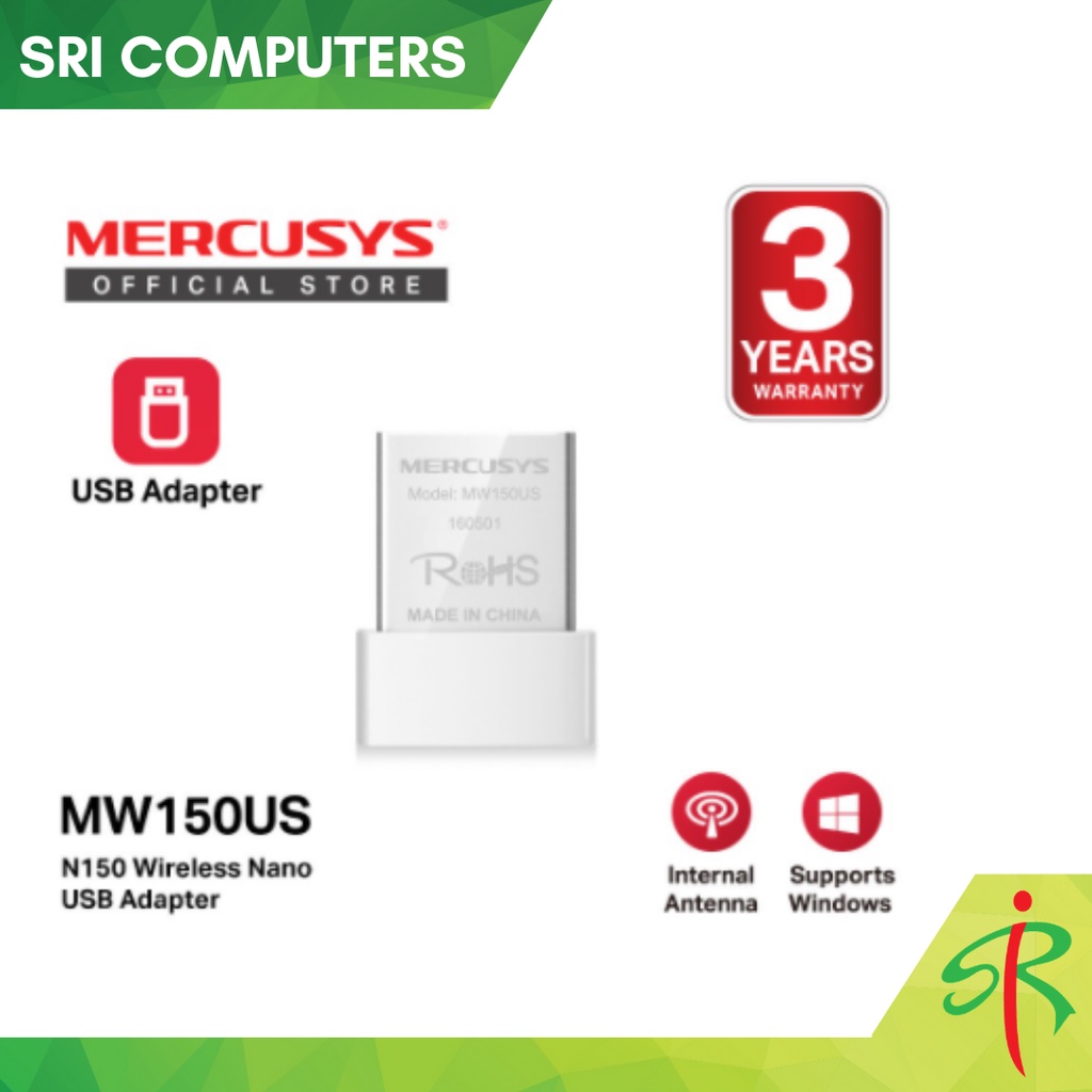 Mercusys MW150US N150 Wireless Nano USB Adapter (Powered by TP-Link ...