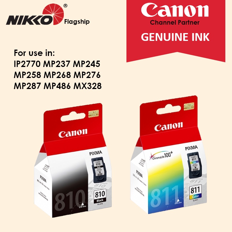 Set Canon CL-811 PG-810/ CL811 PG810/ CL 811 PG 810 Color Ink Cartridge ...