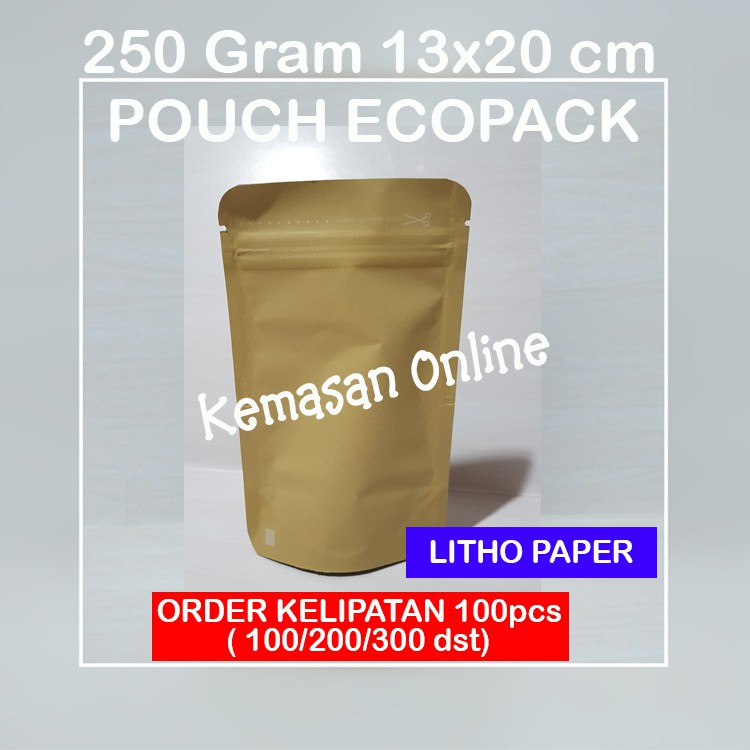 Coffee Packaging 100gr/standing pouch ecopack litho Paper Packaging 250 ...