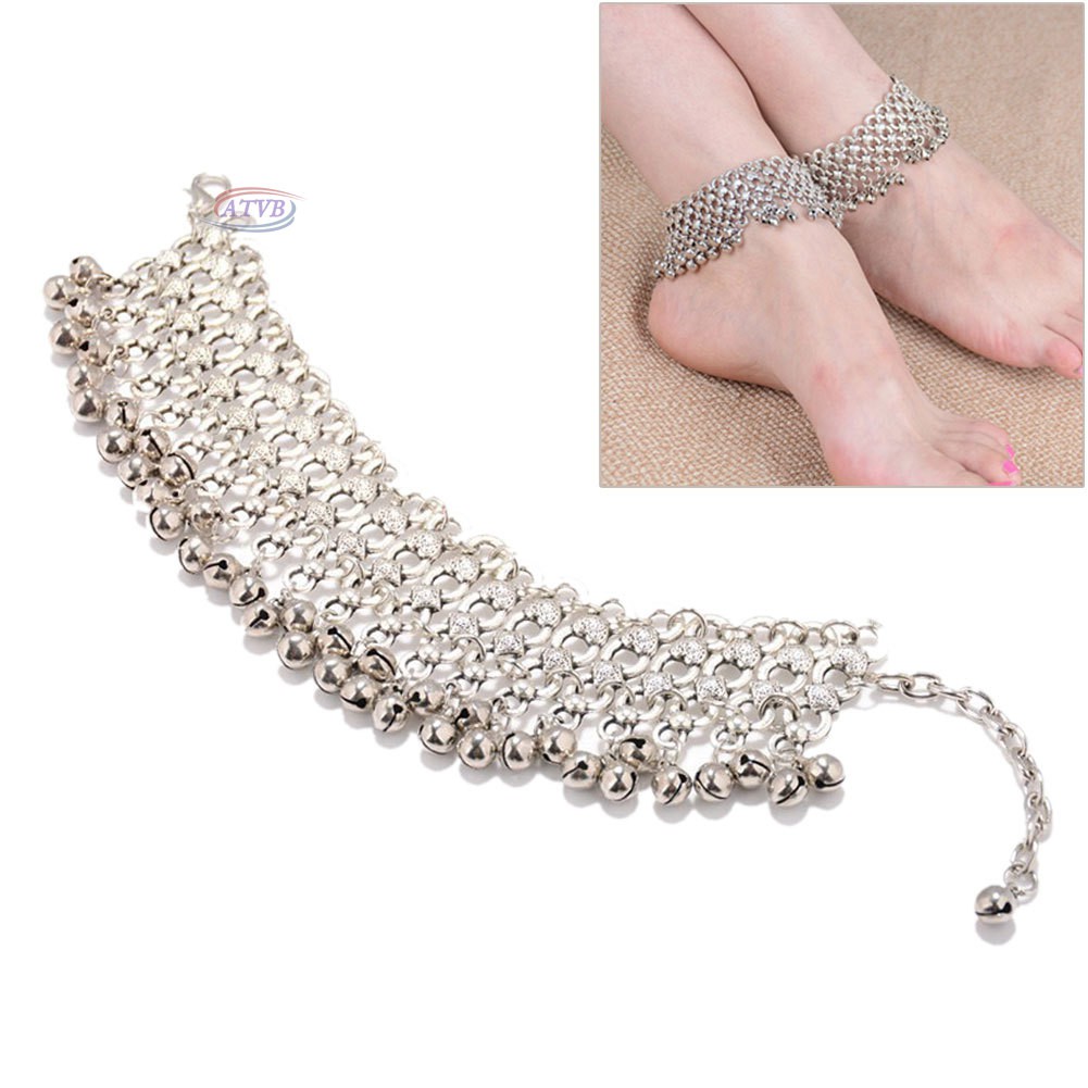 AB Women Ankle Statement Wide Jewelry Summer Bohemian Ethnic Heart Tiny ...