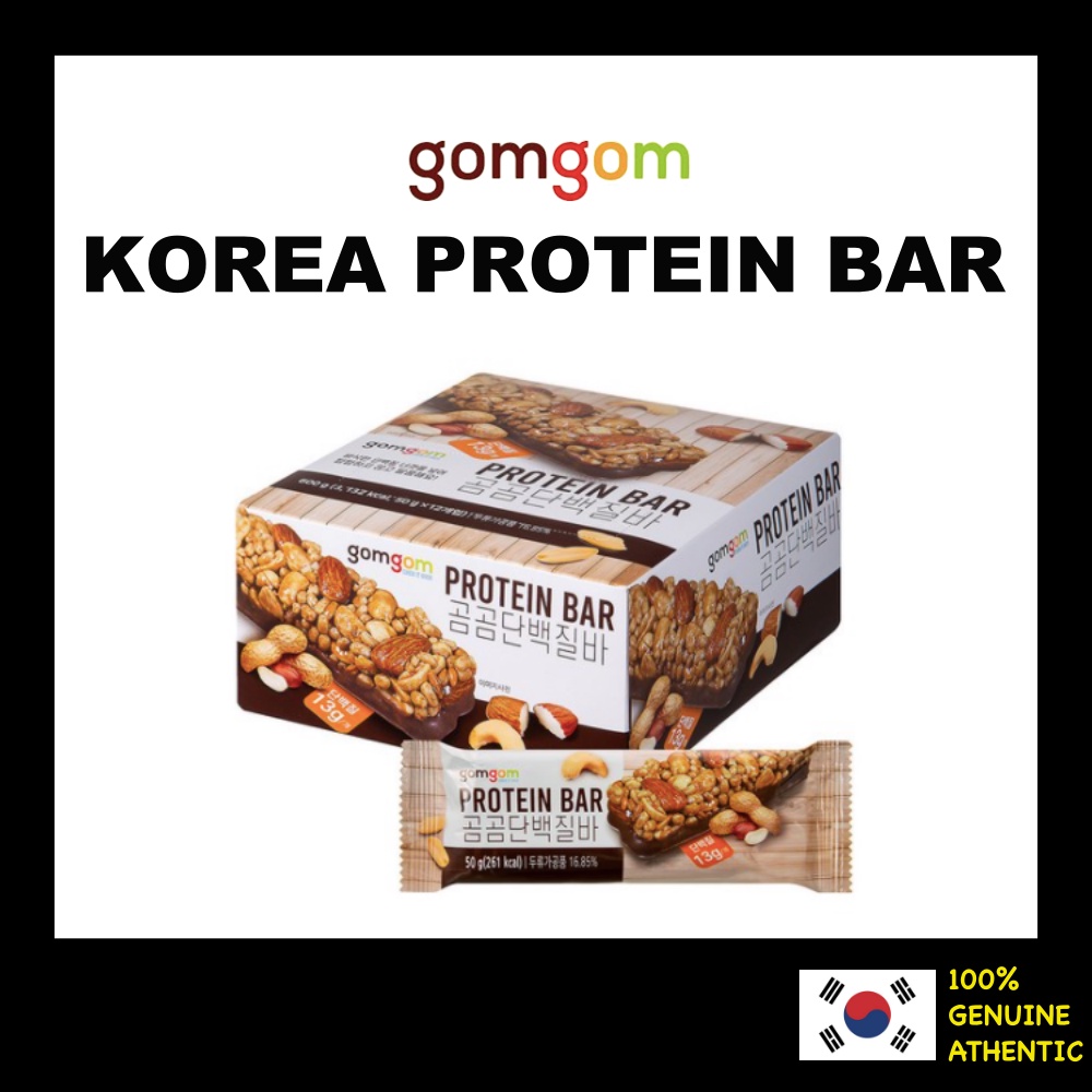 GOMGOM KOREA BEST PROTEIN BAR 6PCS/12PCS | Shopee Singapore