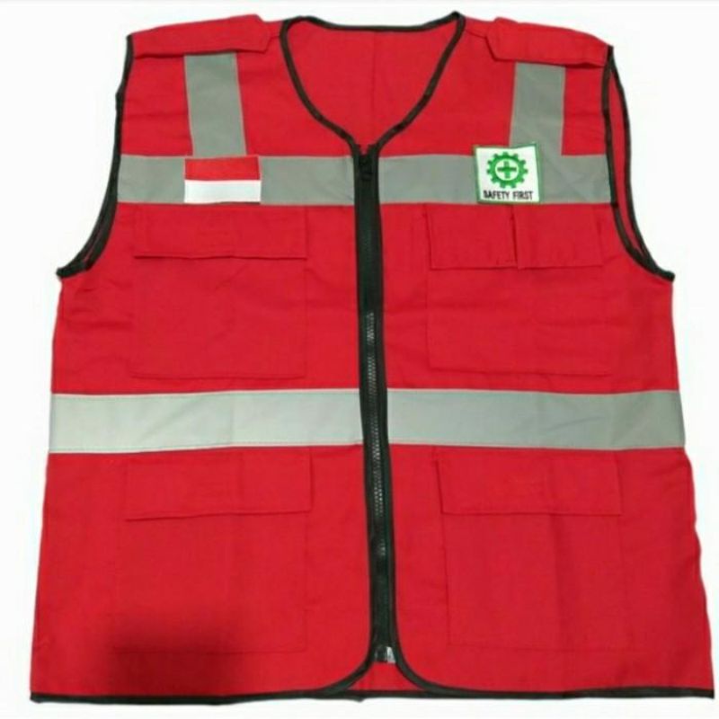 Safety Vest K3 HSE 1 Double Line Scotchlite Vest | Shopee Singapore