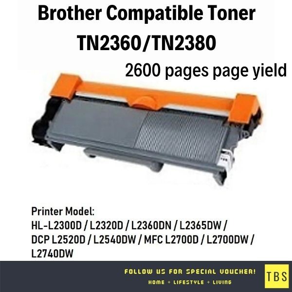 Compatible BROTHER TN2380 TN2360 Printer Toner Ink Cartridge For HL ...