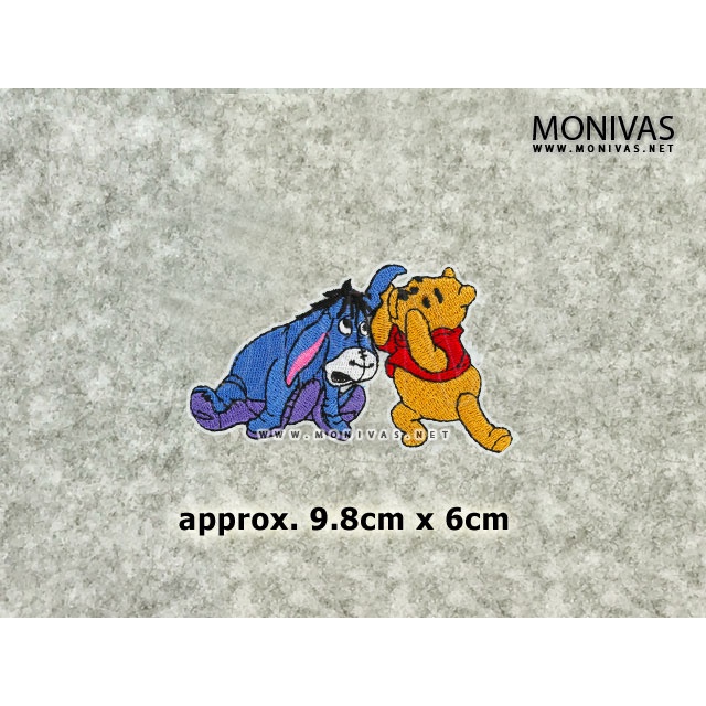 Winnie n Eeyore Embroidery Iron On Patch DIY Cartoon Characters ...