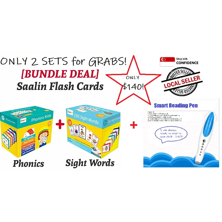 [E2 + E8 + Reading Pen] Saalin Phonics Kids + Saalin 220 Sight Words ...