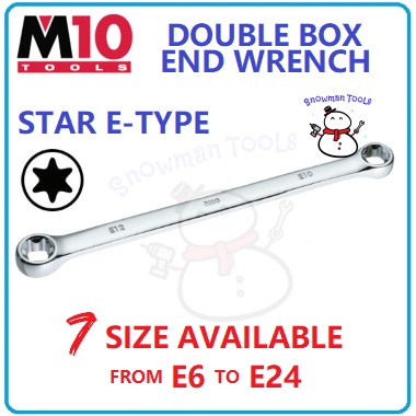 M10 STAR E-TYPE DOUBLE BOX END WRENCH M10 DOUBLE RING BOX E TYPE WRENCH ...