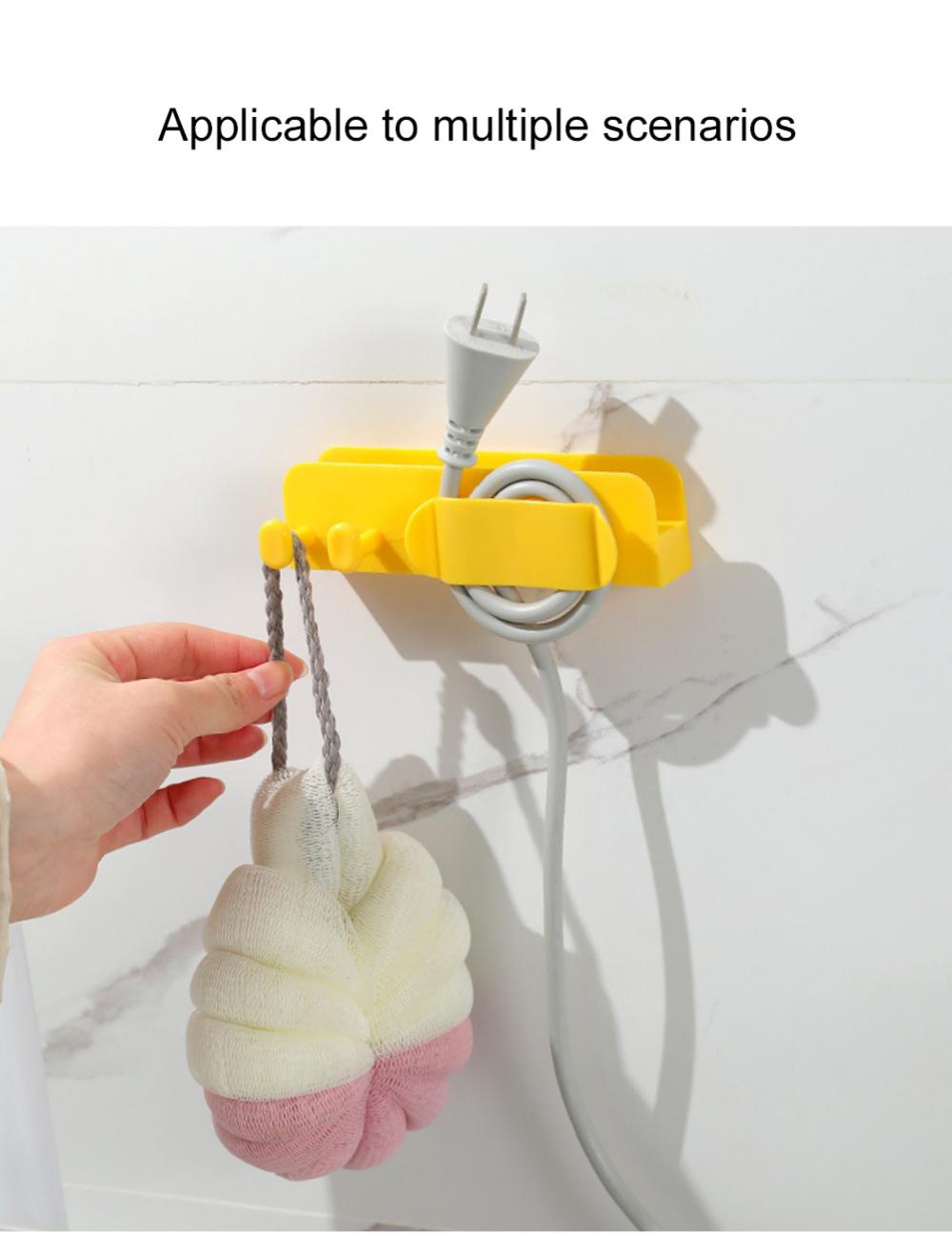 NEW 3 IN 1 Multi Purpose Punch-free Wall Storage Organization Hook ...