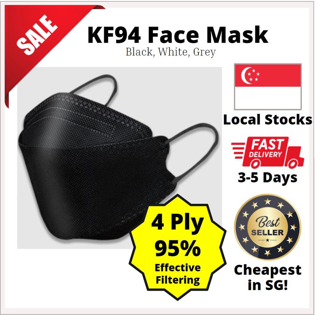 [SG Local Stocks] KF94 Disposable Face Mask 4 Ply 95% Effective ...