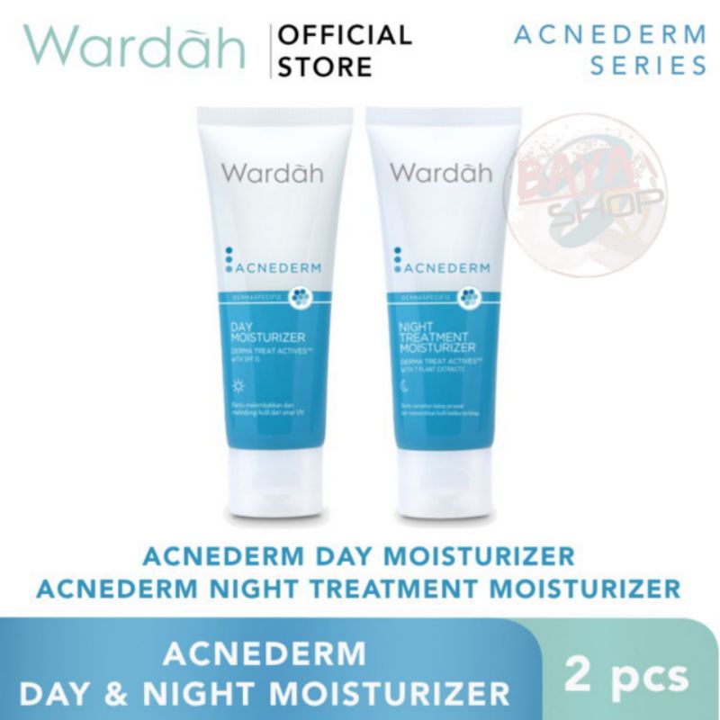 Acnederm Day And Night Moisturizer - 40ml - Full Size Pack | Shopee ...