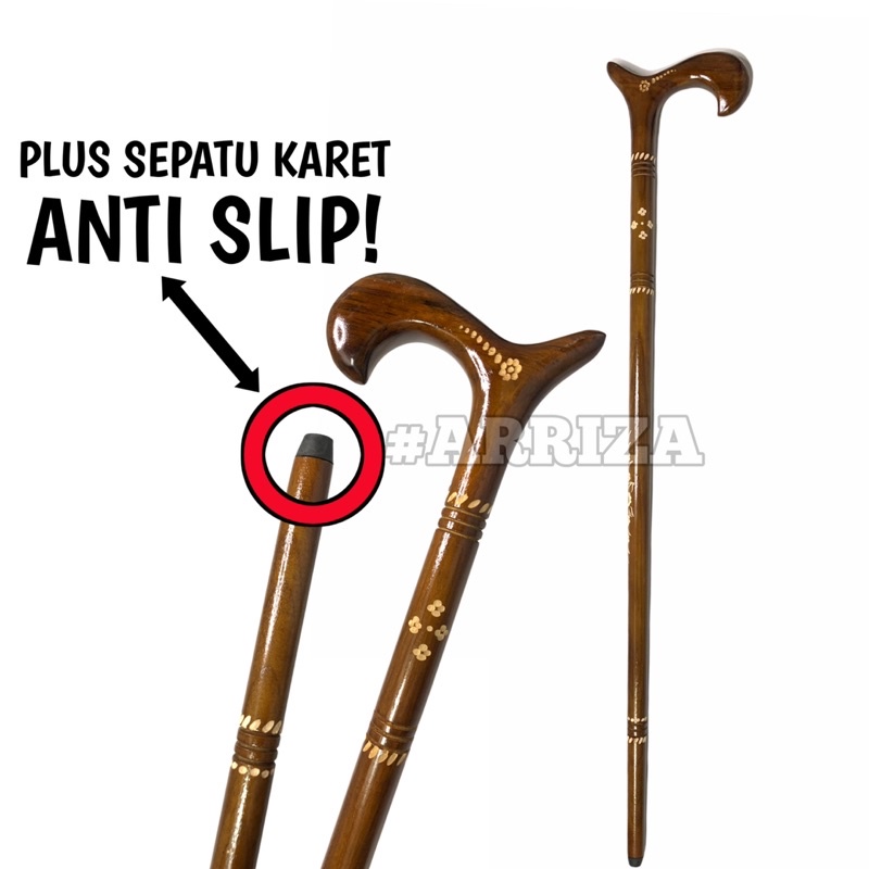 KAYU Original Teak Wood Walking Stick/Wooden Stick/Walking Stick/1Ft ...