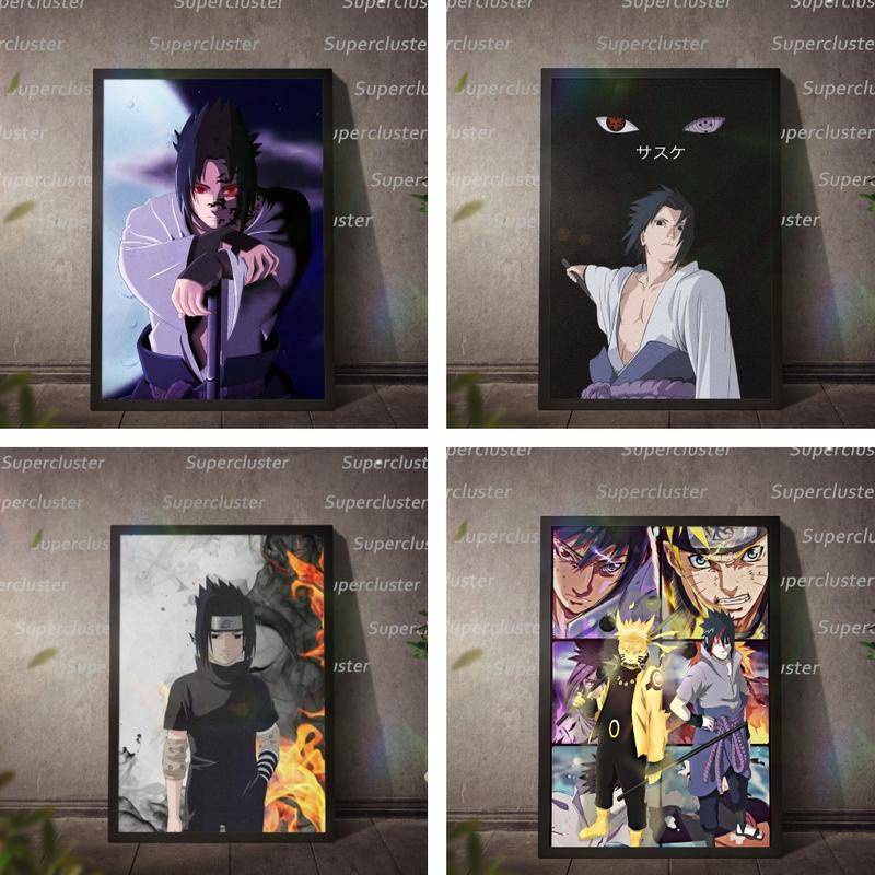 Naruto Canvas Sasuke main Painting Poster Wall Print Pictures Home ...