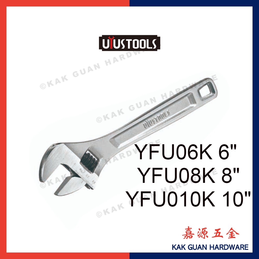 UYUSTOOLS ADJUSTABLE WRENCH 6", 8" AND 10" / SPANNER / HARDWARE TOOLS ...