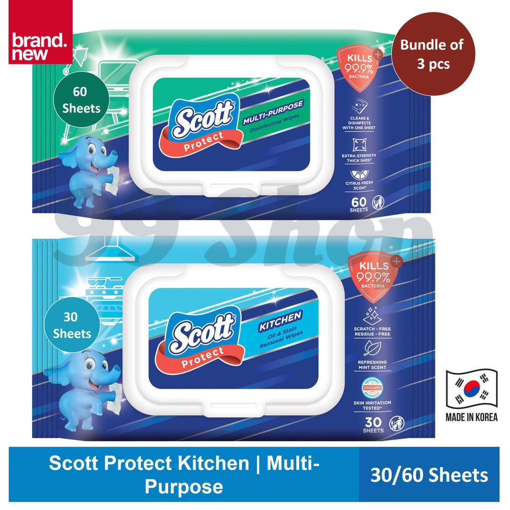 Scott Premium Protect Disinfecting Wipes - Multi-Purpose | Removal ...
