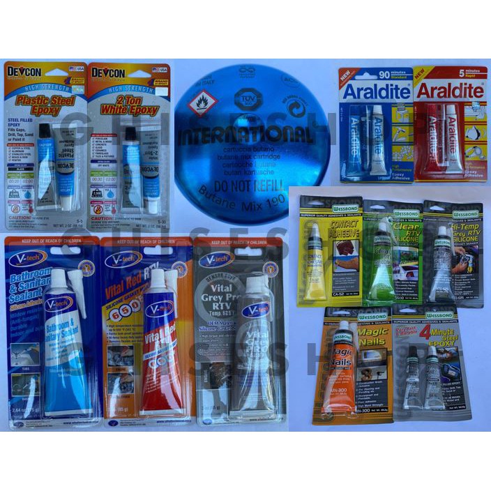Araldite, Devcon, Wesbond, V-tech : Epoxy / Adhesive / Sealent / Gasket ...