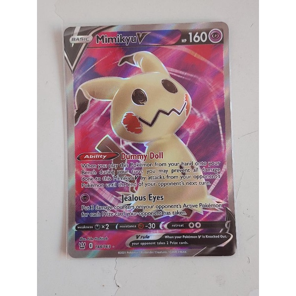 Pokemon mimikyu V full art battlestyle card | Shopee Singapore