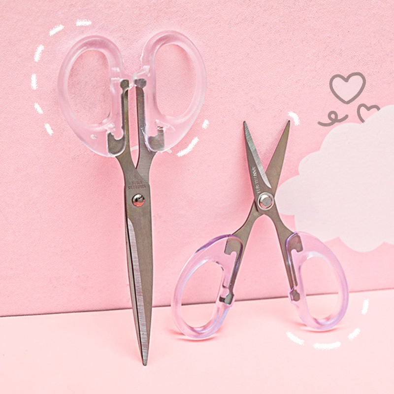 Simple Transparent Student Hand-Made Scissors Stainless Steel Office ...