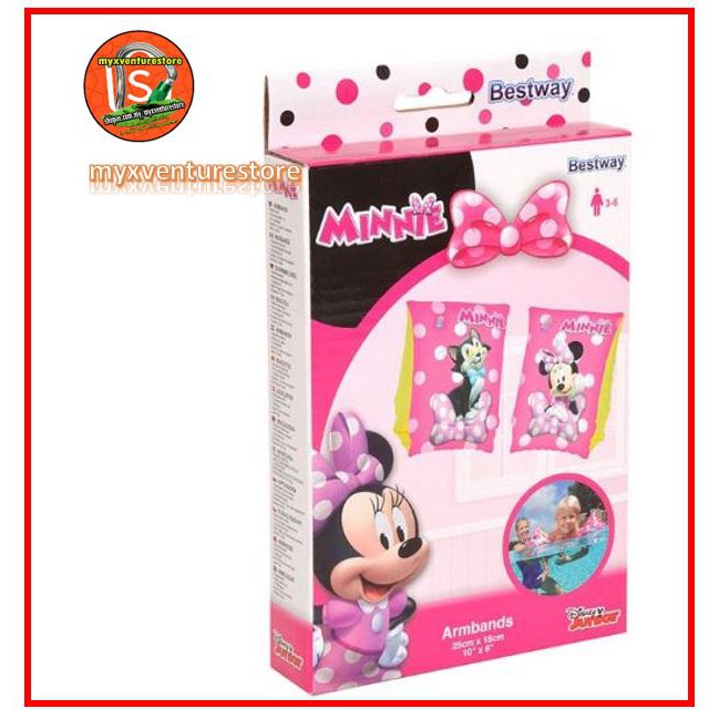 BESTWAY MINNIE MOUSE SWIMMING ARM BANDS (25 CM X 15 CM) | Shopee Singapore