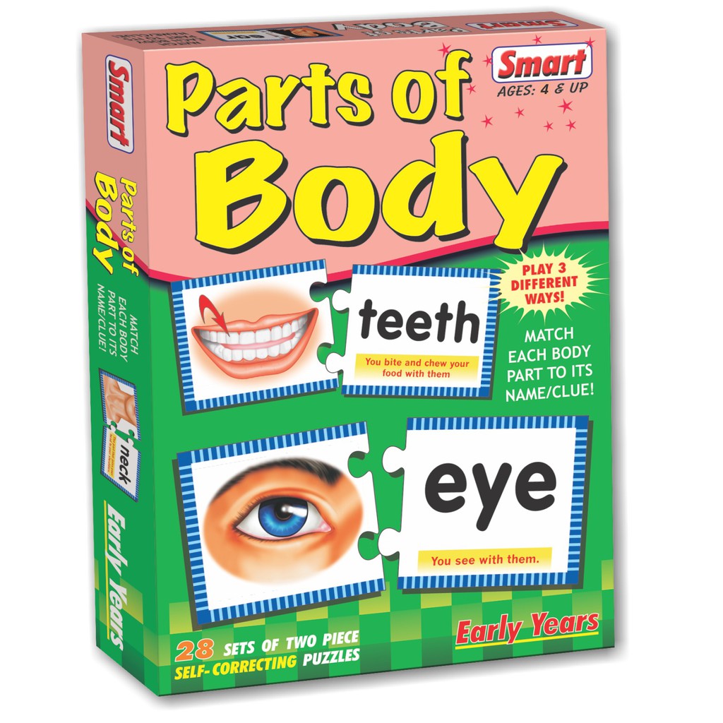 Smart Parts Of Body Educational Cards | Shopee Singapore