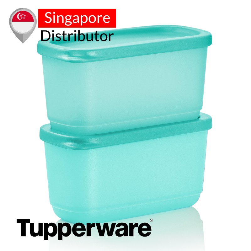 Tupperware Cubix MINI RECTANGULAR (2) 250ml | Shopee Singapore