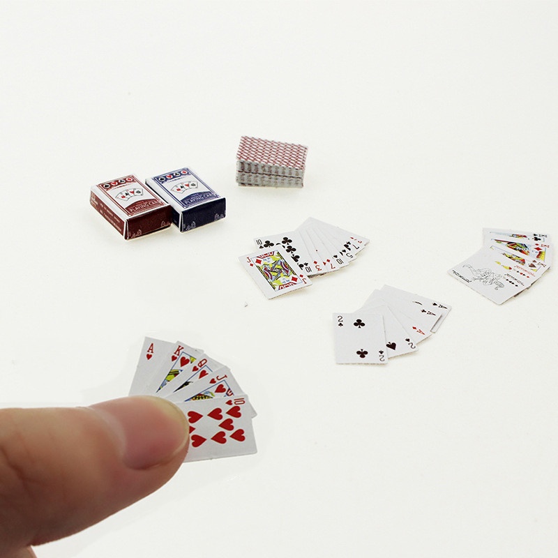 Pocket Doll House Mini Playing Cards Solitaire 1: 12 Miniature Food ...