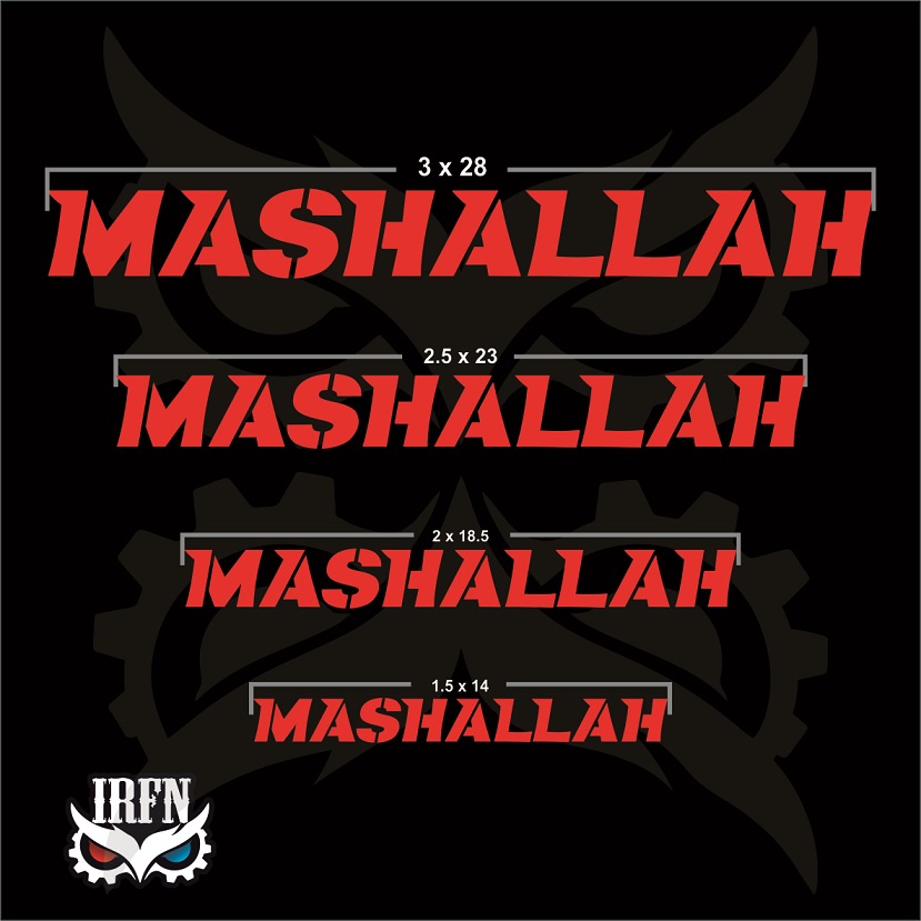 Mashallah fixed gear decal sticker | Shopee Singapore