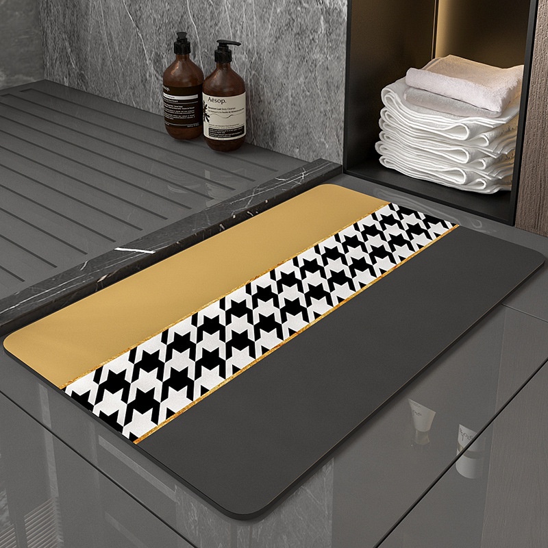 🇸🇬 Ready Stock Bathroom Diatomite Mat Super Absorbent Floor Mat Soft ...