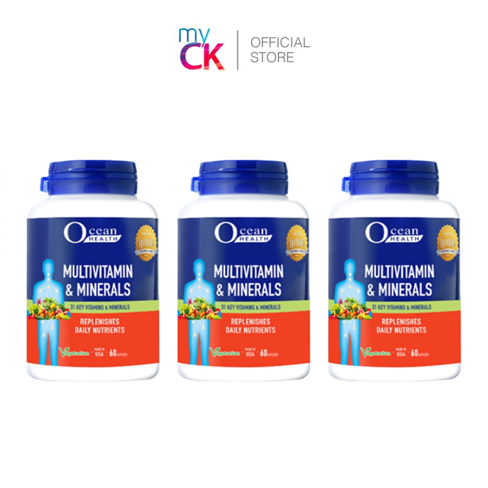(Bundle of 3) Ocean Health Multivitamin & Minerals Caplet 60's | Shopee ...