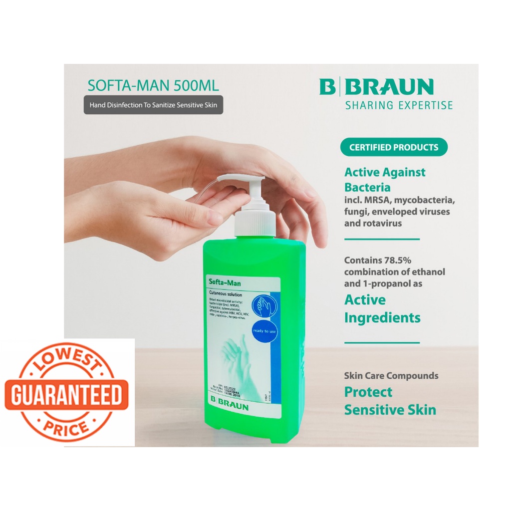 B Braun Softa-Man [Exp : 31/10/2027] softaman sanitiser cutaneous ...