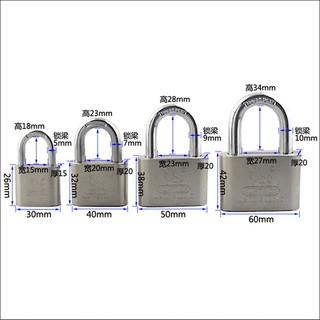 WYNNS Short and Long Hardened Steel Solid Padlock with 4 Keys Gate Pad ...