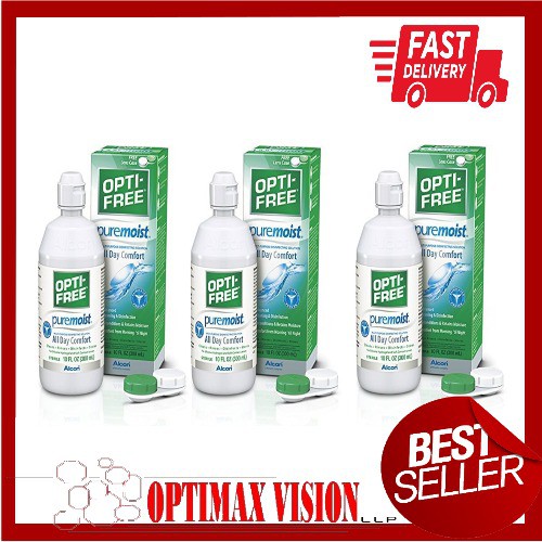 Opti Free Pure Moist Multi-Purpose Disinfecting Solution x 3 btls ...