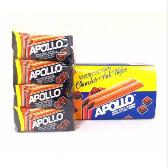 Apollo Coklat Wafer Stick Cream 11G x 12'S Childhood Snack Memories ...